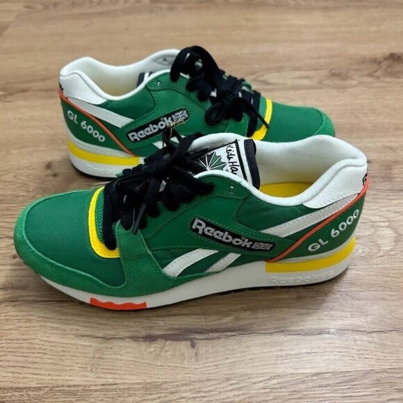 Reebok | Shoes | Reebok Gl 600 X Keith Haring Green Retro Sneakers Men ...